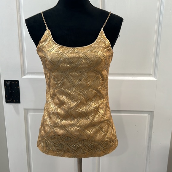 Body Central | Tops | Nwt Body Central Size Medium Gold Sequin Tank Top ...